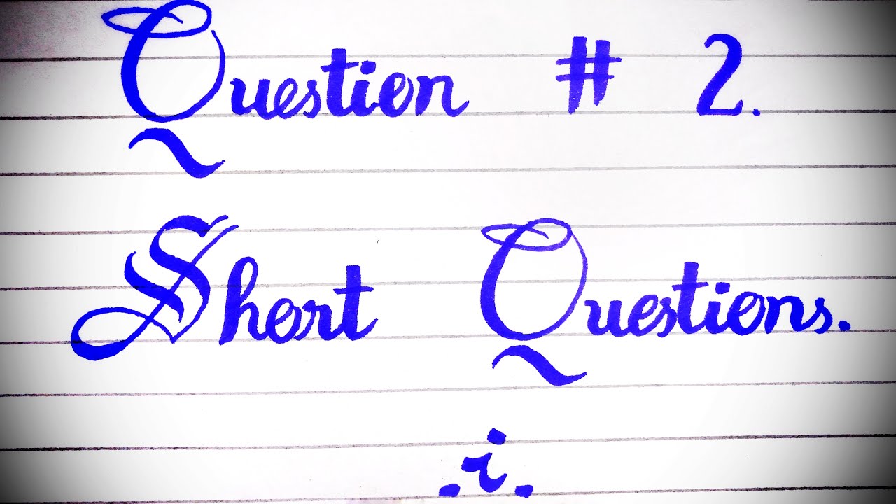 English presentation,How to write Short Questions,Short Questions with ...