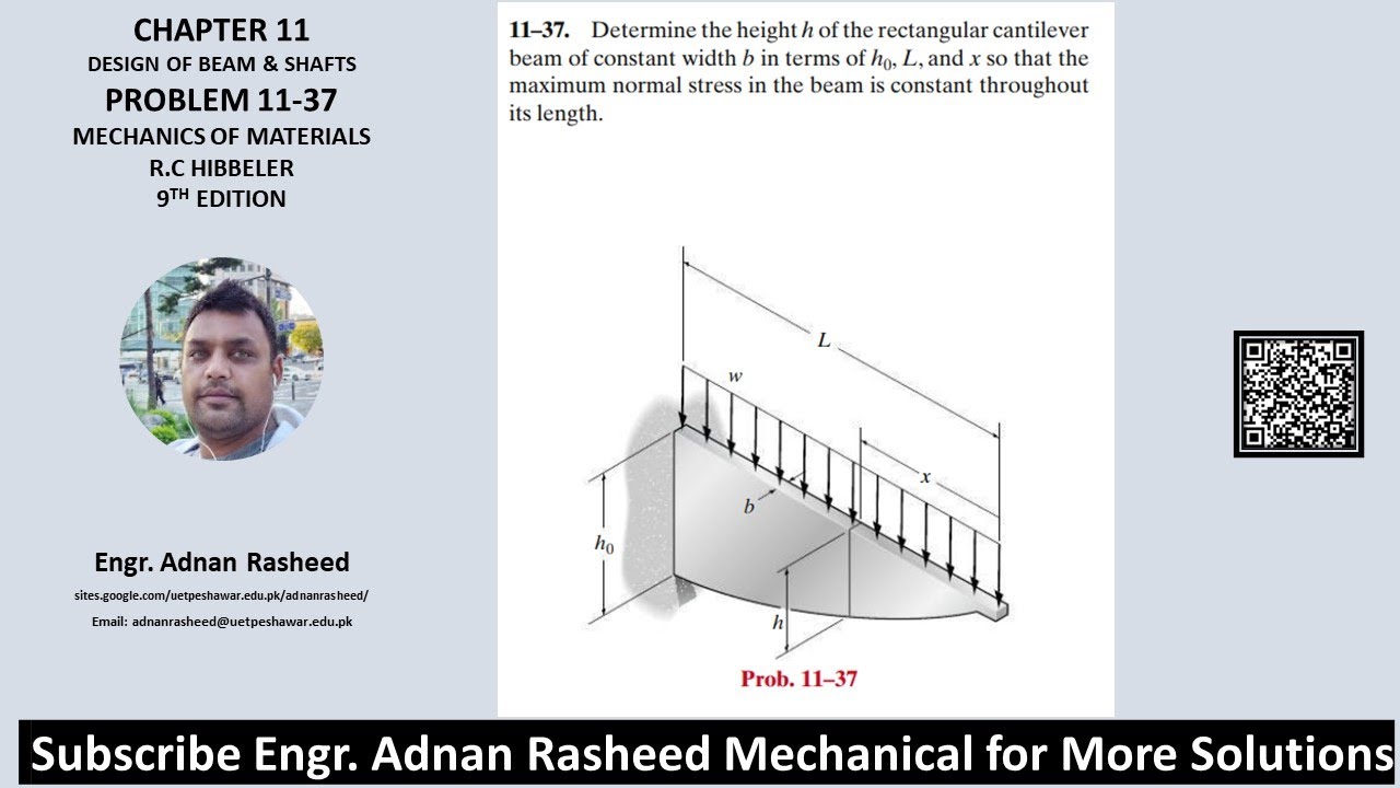 11-37 Design of beam and shaft| Mechanics of Materials RC Hibbeler ...