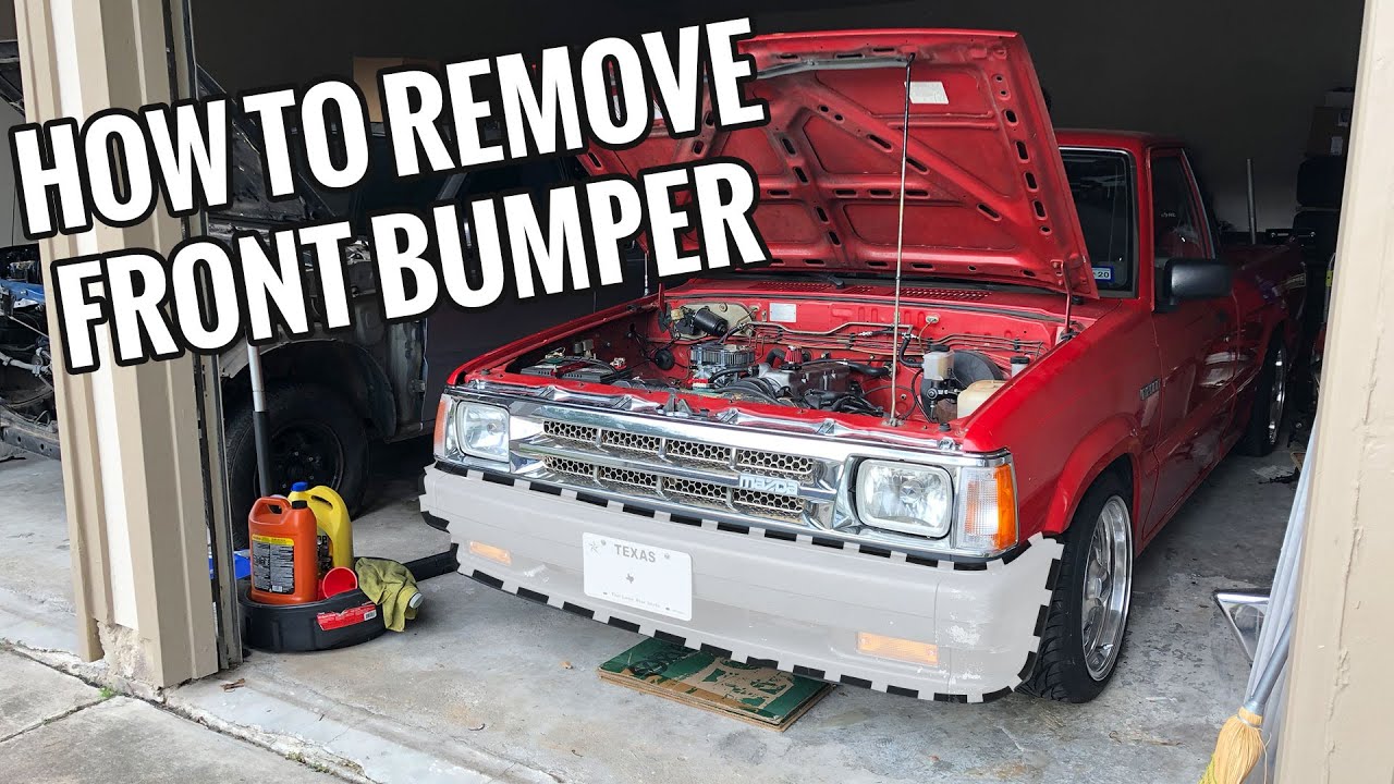 How to Remove Front Bumper | Mazda B2200 B2000 B2600 - YouTube