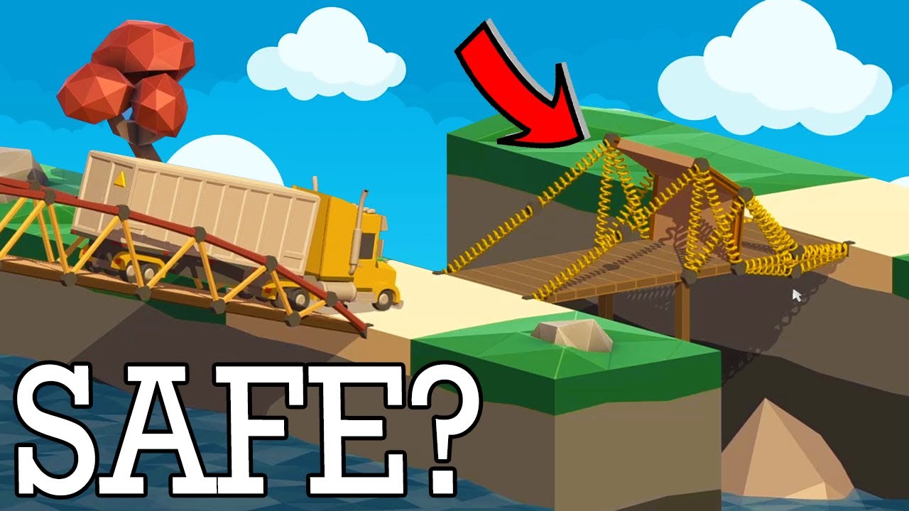 THIS IS THE MOST DANGEROUS Bridge I have created in Poly Bridge 2 ...