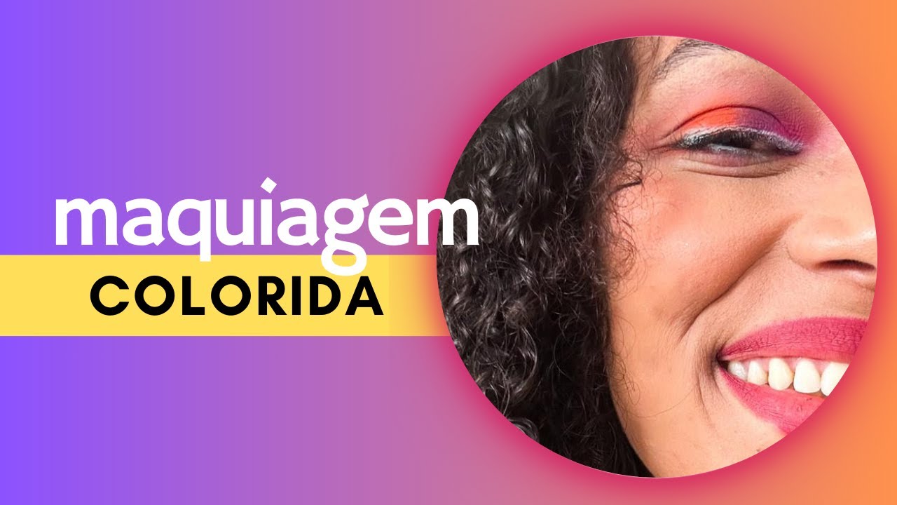 TUTORIAL de Maquiagem colorida e fácil para festas - YouTube