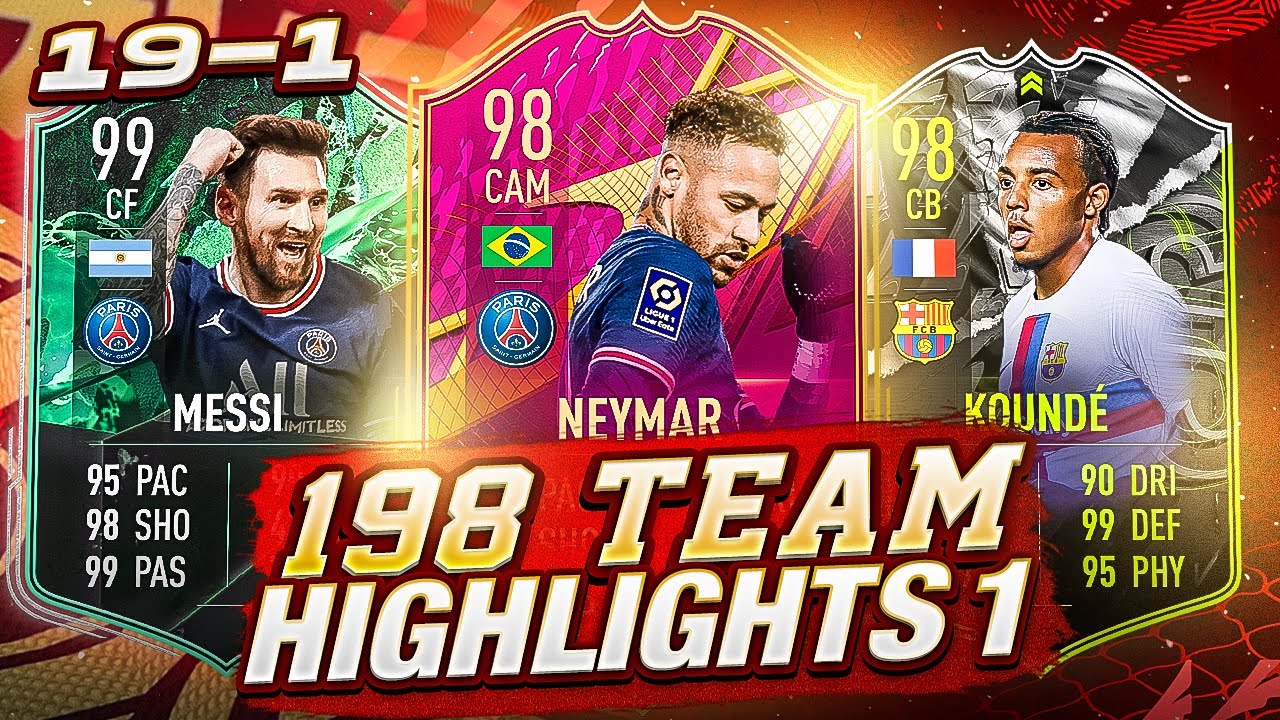 19 - 1!!! USING A 198 TEAM IN FIFA 22 - PART 1 - YouTube