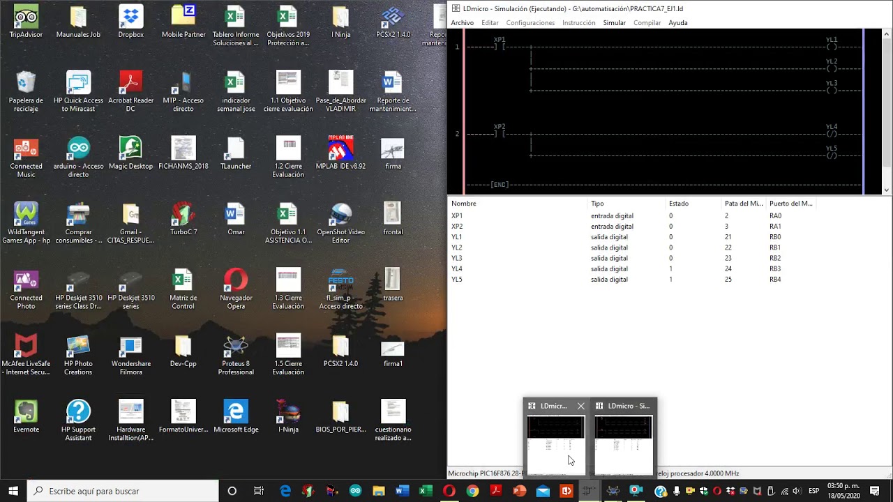 Programas de LDMicro con simulación en Proteus - YouTube