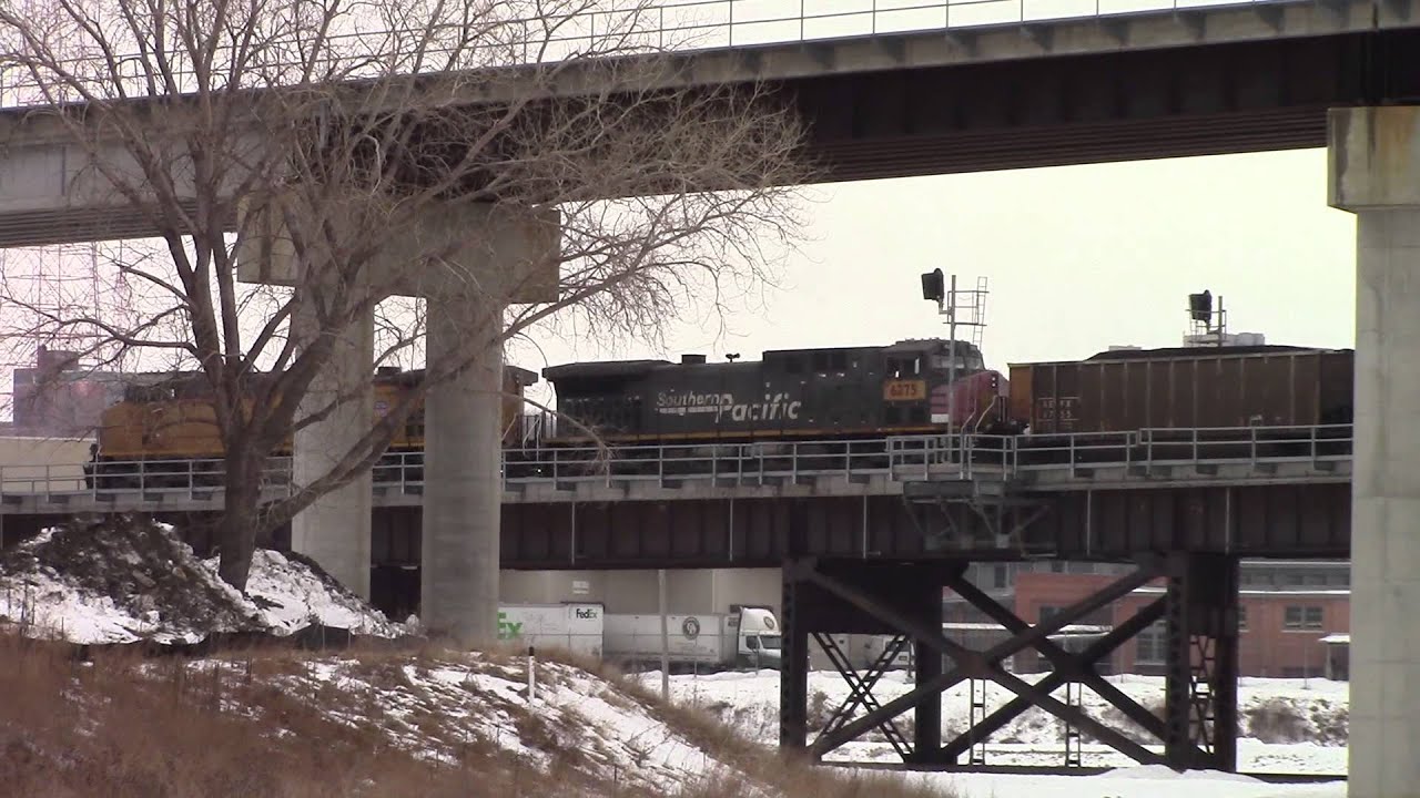 UP/SP patch job on loaded coal train eastbound in KC. #realtrains # ...