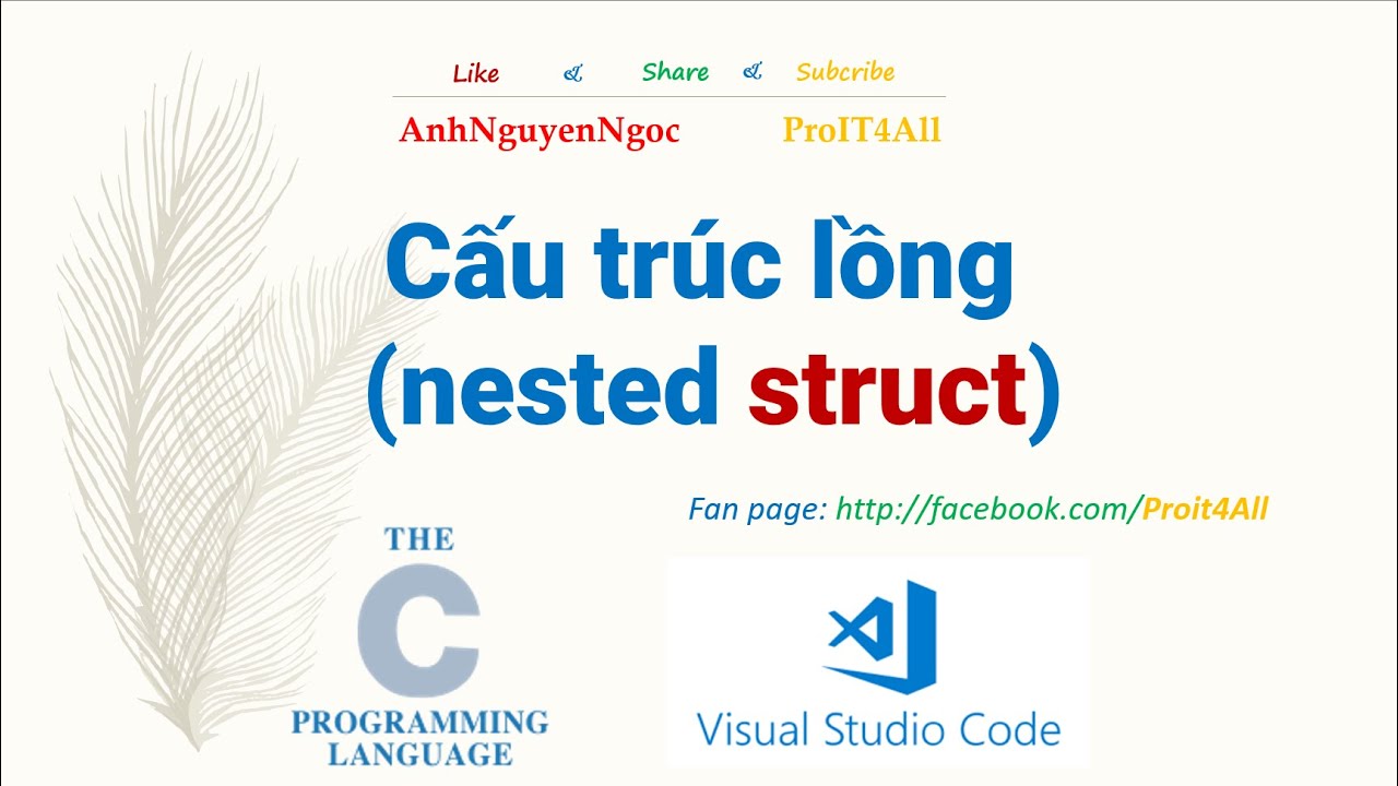 Bài 8.3. Cấu trúc lồng (nested struct) trong lập trình C - YouTube