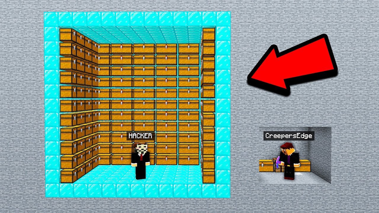 I accidentally built a Minecraft Base..next to a rich HACKER base ...