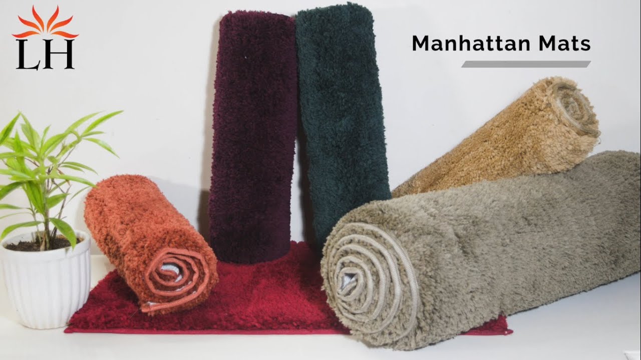 Luxe Home International Manhattan Bath Mats - YouTube
