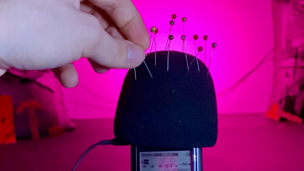 ASMR Putting Needles | ASMR: needles in the mic - YouTube