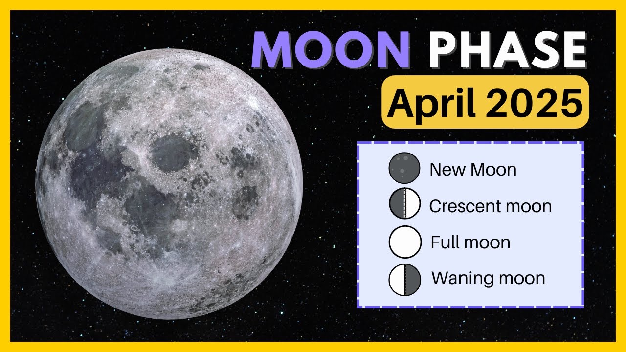 Phases of the Moon APRIL 2025 | Lunar Calendar April 2025 🌙📅 # ...