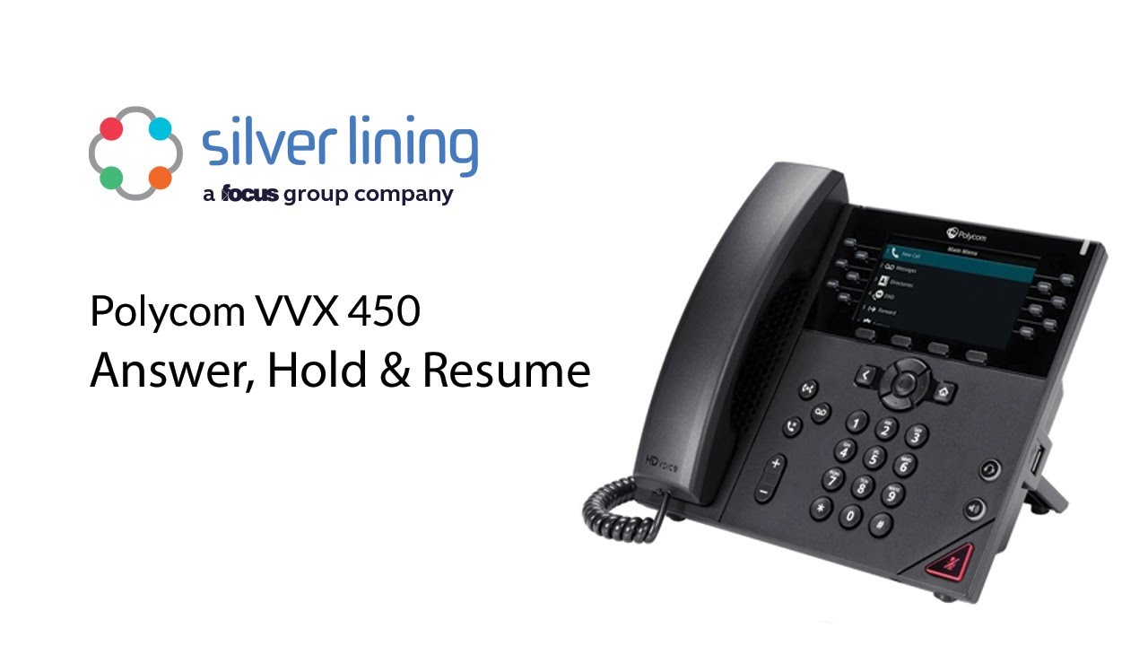 Polycom VVX 450 - Answer, Hold & Resume - YouTube