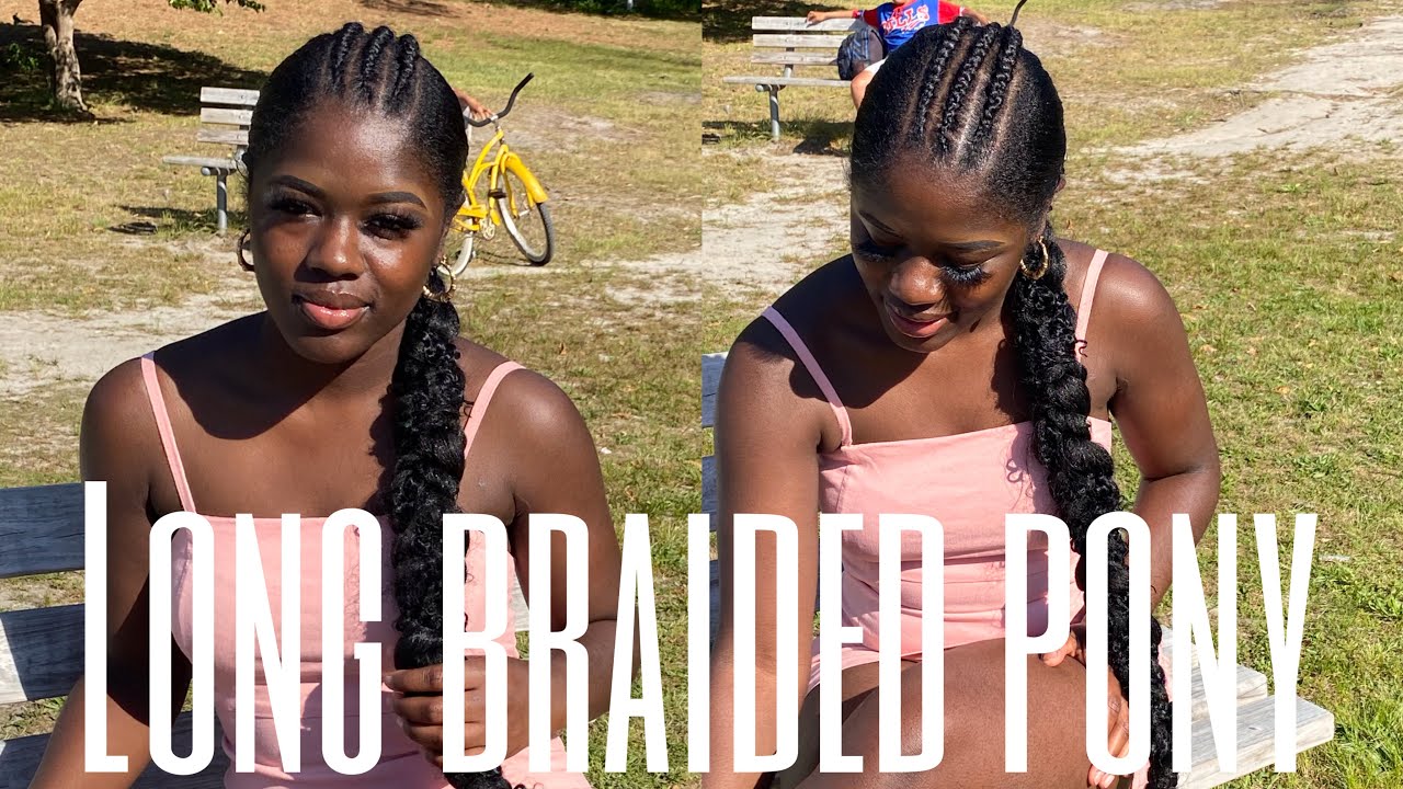 HOW TO DO SLEEK LOW PONY W. FEEDINS - YouTube