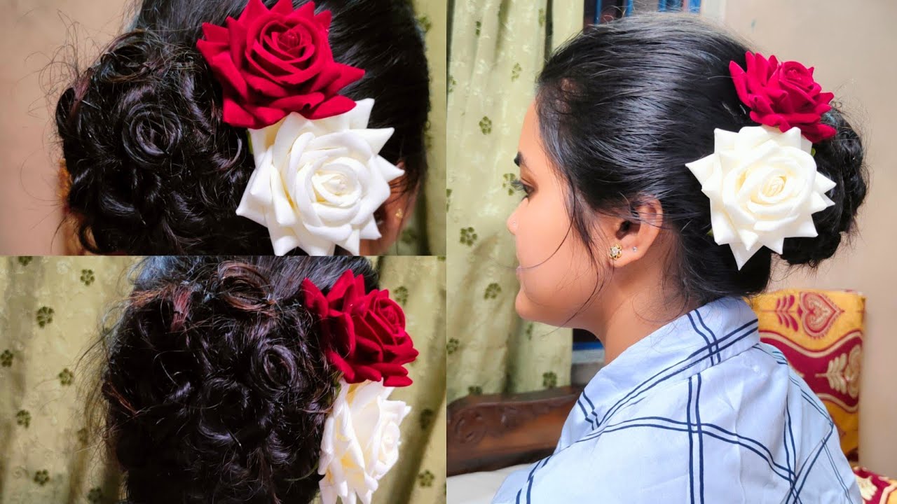 খোঁপা। khopa। Hairstyles - YouTube