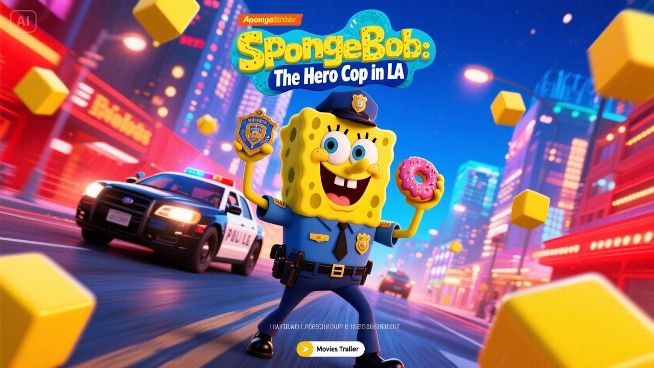 🌟 SpongeBob: The Hero Cop in Los Angeles 🌟 - YouTube