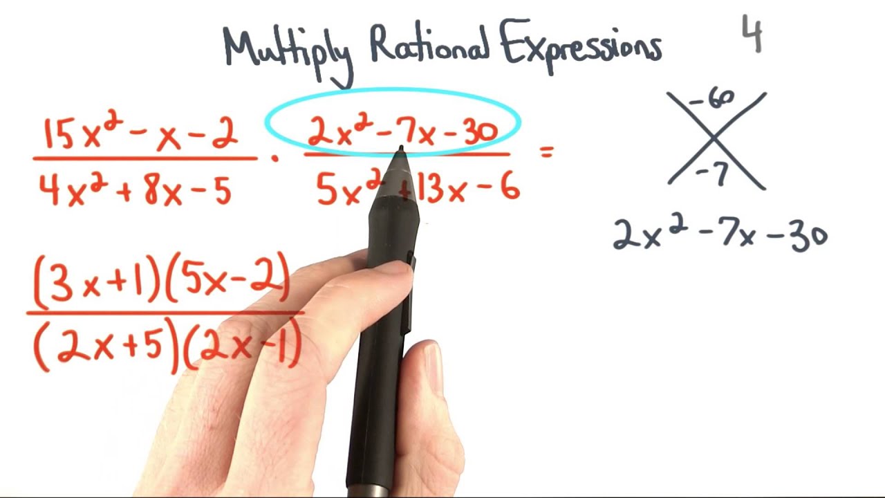 Multiply Rational Expressions 4 Factor - Visualizing Algebra - YouTube