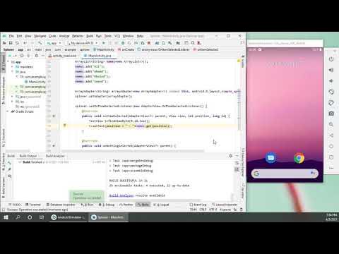 موبايل 22 spinner 2 onItemSelected - YouTube