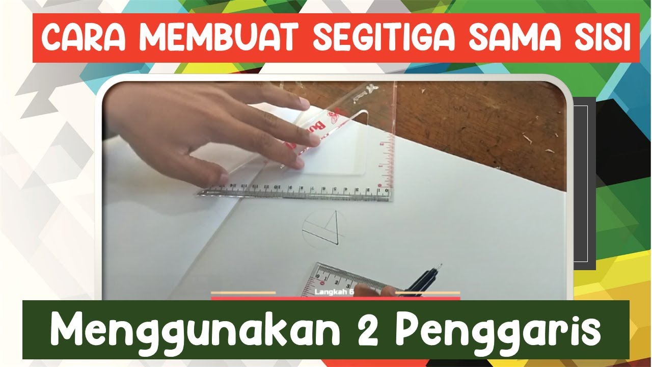 CARA MEMBUAT SEGITIGA SAMA SISI - YouTube