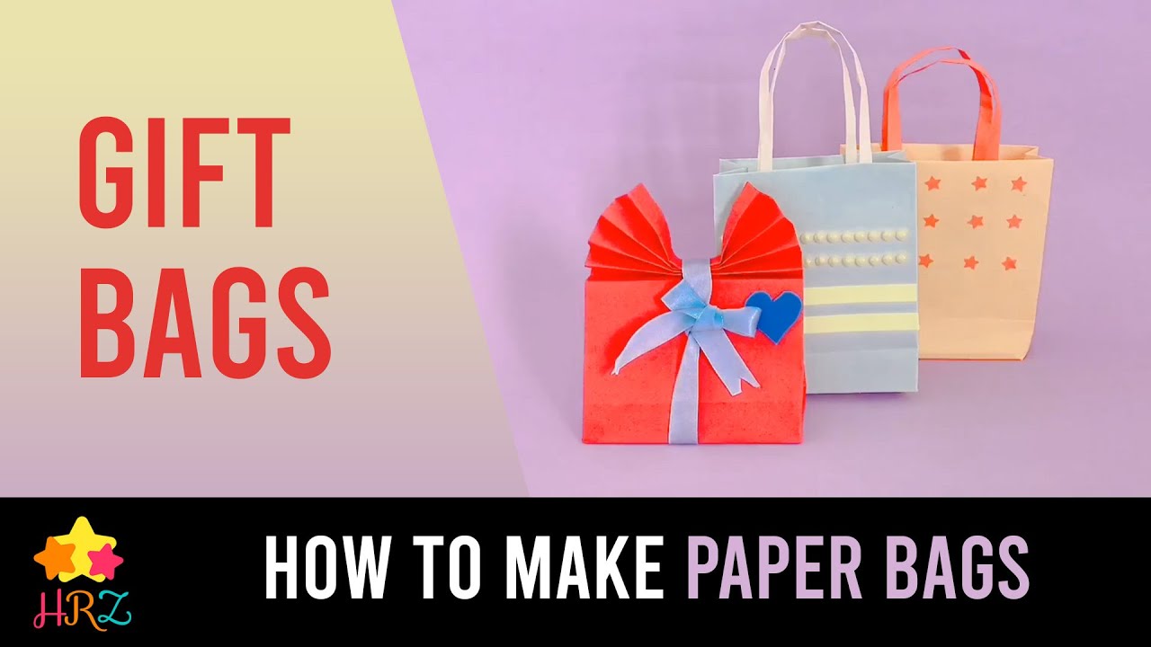 How To Make Paper Bags Handles | Origami Gift Easy Craft DIY - YouTube