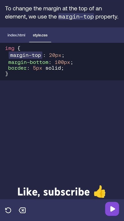 Day-59 Learn to change the margin at the top of an element.#html#css#coding#programming#new# ...