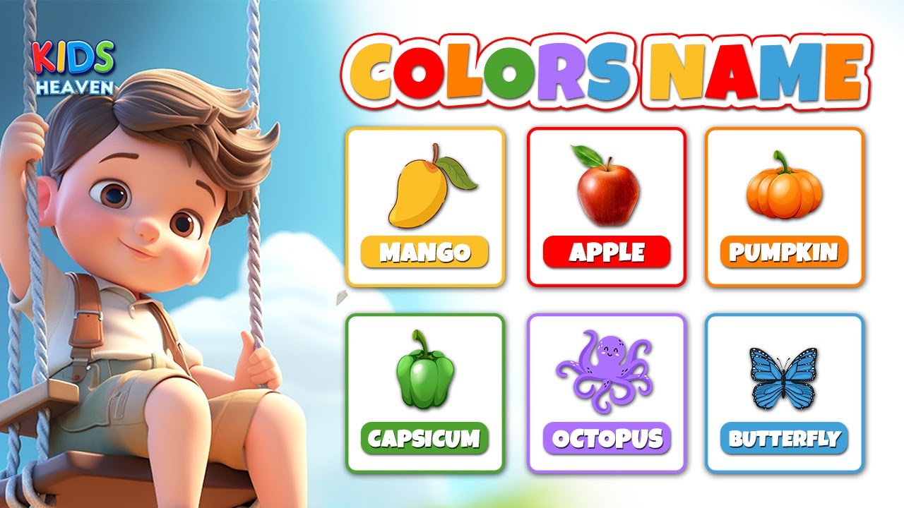10 Colors Name - Color Song - Phonics Song for Toddlers - 1 To 10 ...