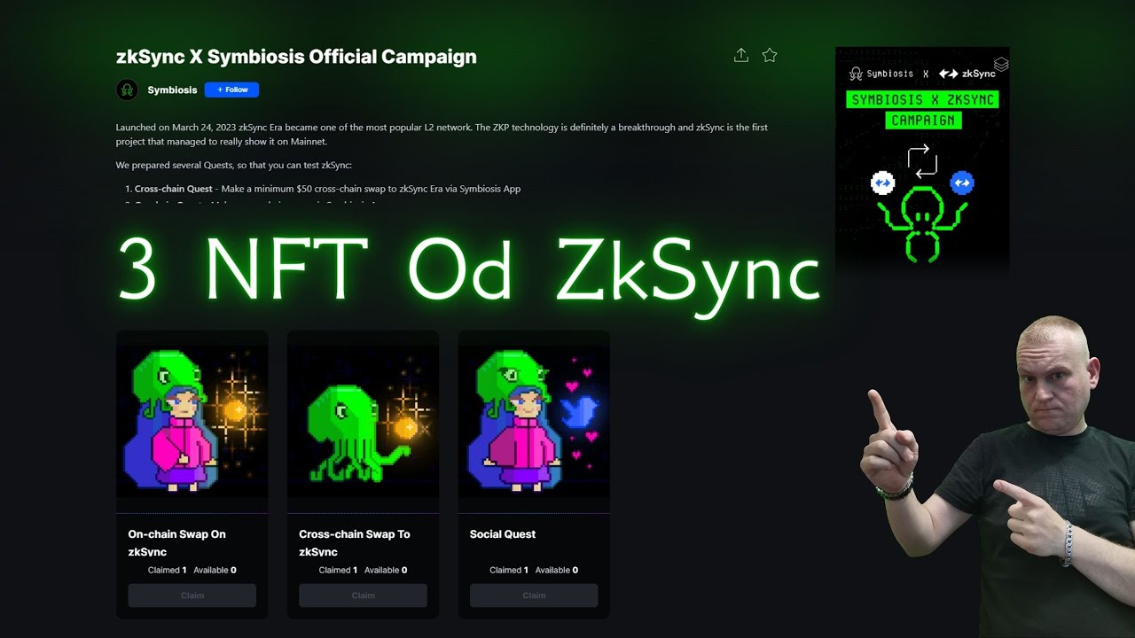NFT od ZkSync! Działamy pod Airdropa. Krótki poradnik jak odebrac 3 NFT ...