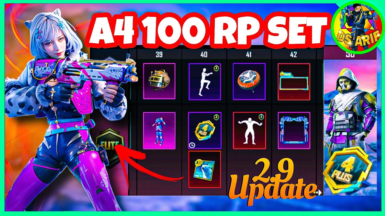 🔥 A4 ROYALE PASS | 100 RP Set & C5S15 Tier Rewards 2.9 Pubgm update #2 ...