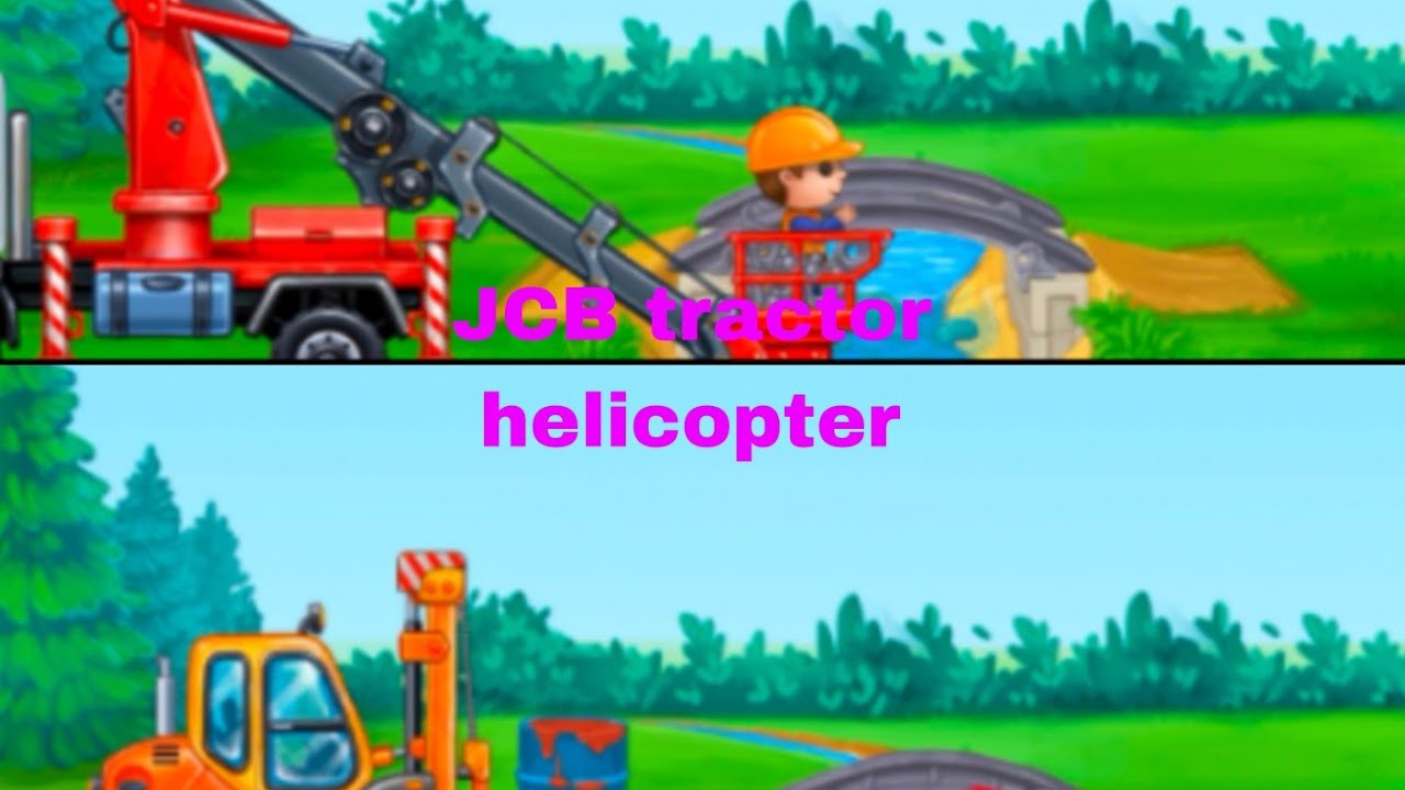 JCB helicopter tractor bridge - mirza funny video - M - YouTube