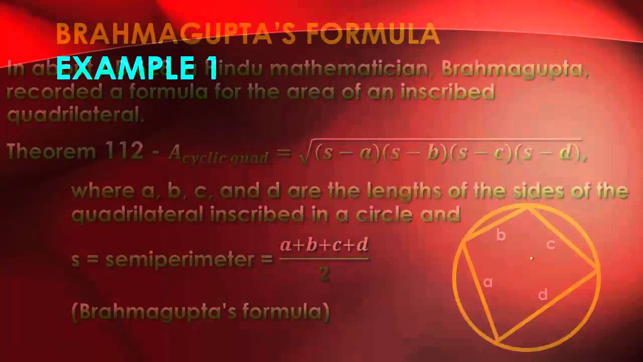 11.8 Hero's and Brahmagupta's formulas - YouTube