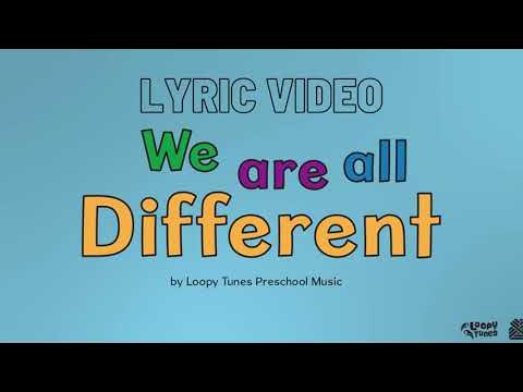 We Are All Different | Lyric Video | Embracing differences | Preschool ...