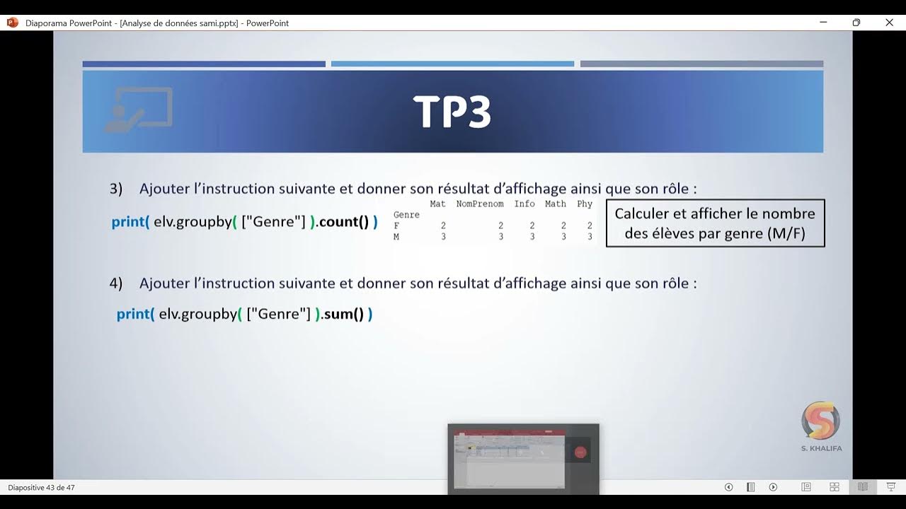 TP3 pandas (1ère partie) - YouTube