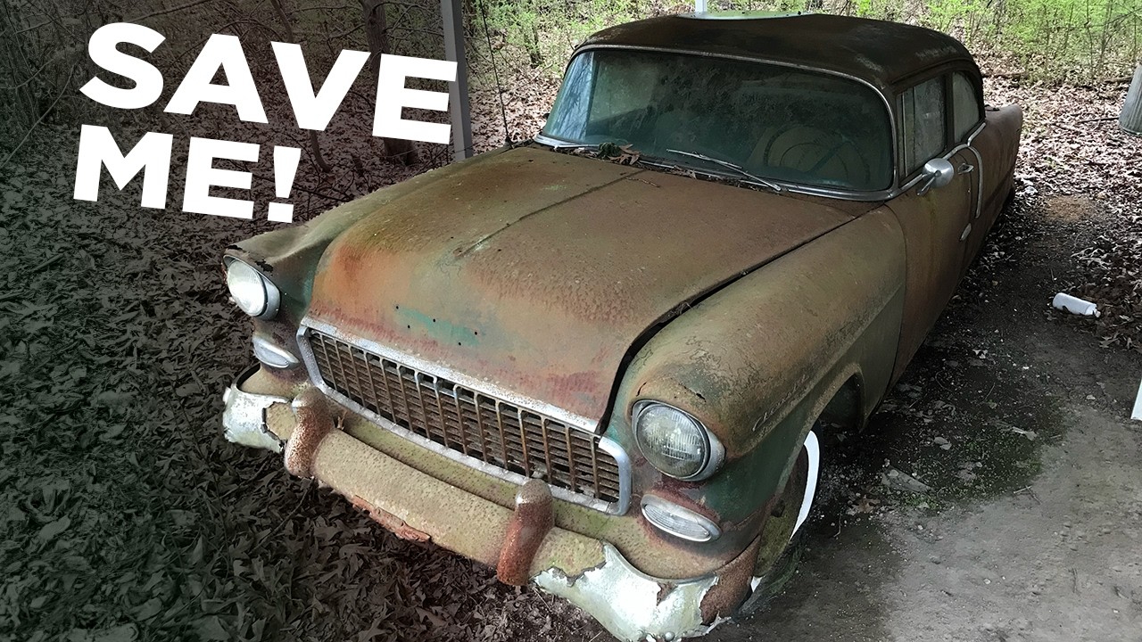 SAVE? 1955 Chevy Rusty Neptune Green - YouTube