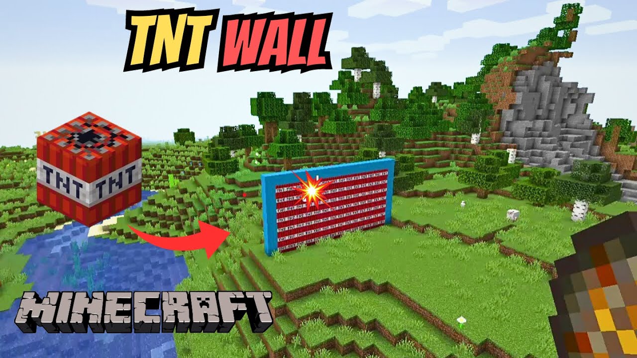 I build wall of TNT to blast in Minecraft Creative gameplay 2024 - YouTube