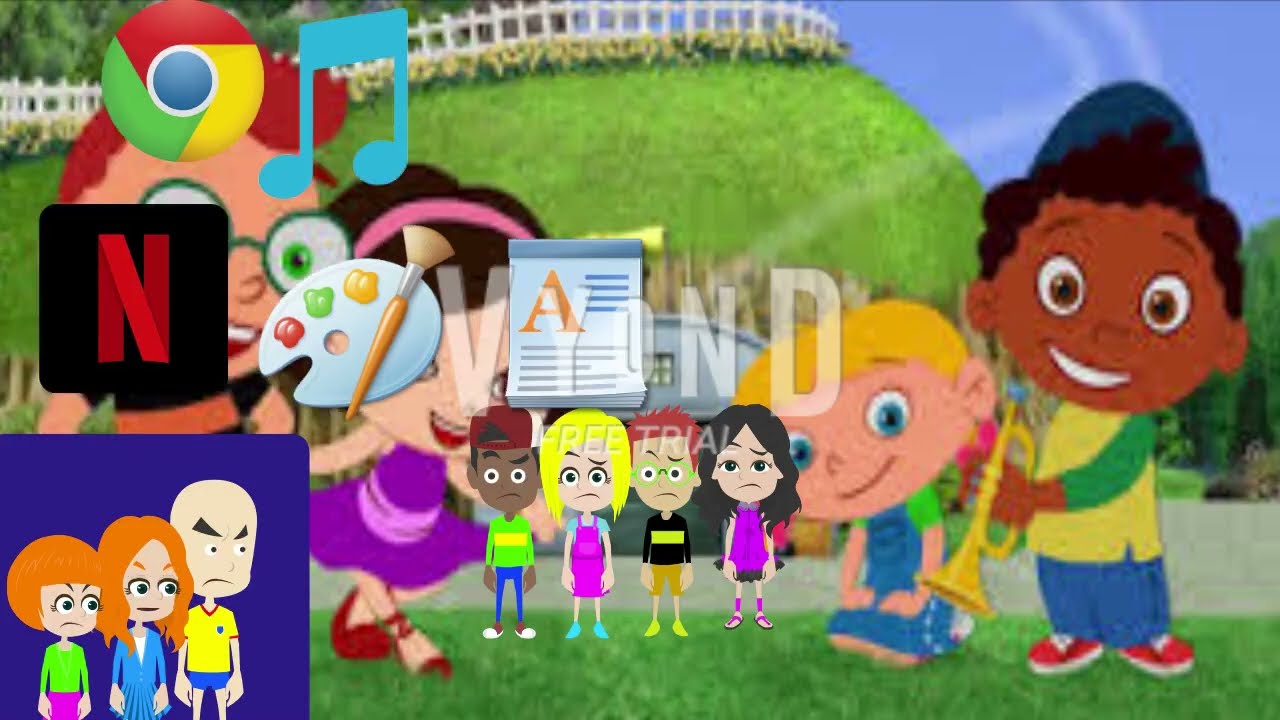 Caillou, Rosie and Daisy gets the Little Einsteins OS/deletes it ...