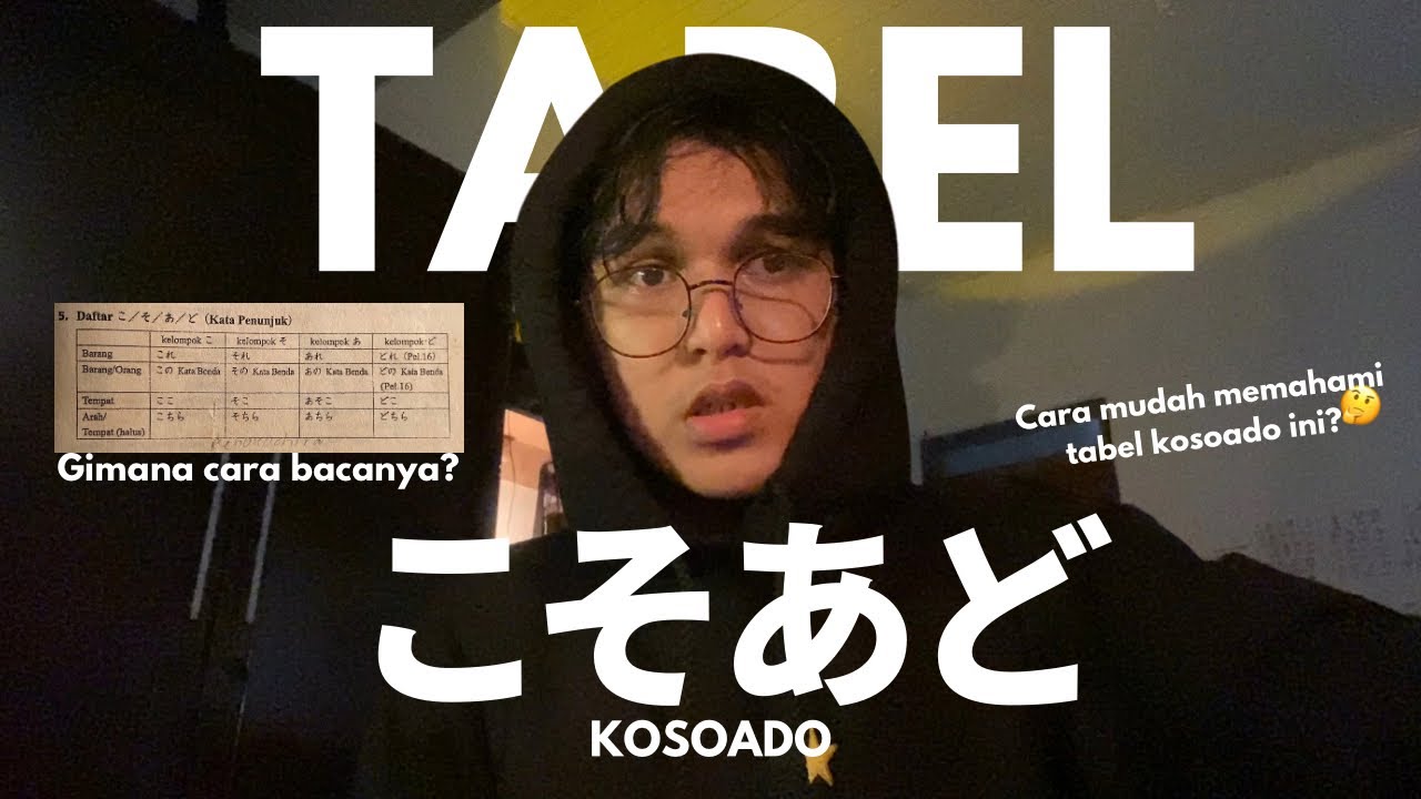 Belajar Bahasa Jepang Otodidak/ Cara Memahami Tabel KOSOADO - YouTube