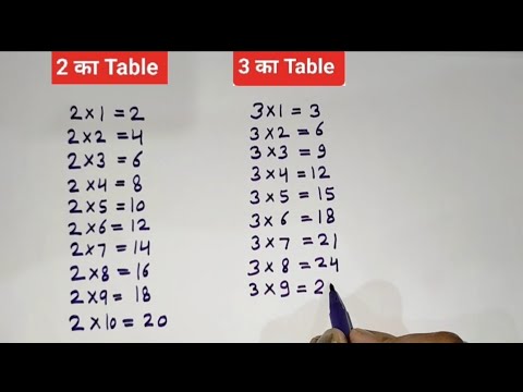 Learn Table of 2 and 3 in English | Multiplication Table of 2 and 3 ...