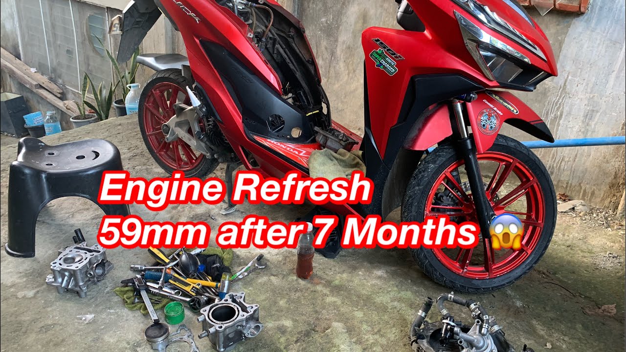 Honda Click 150i Gc | 59mm 160cc Refresh After Almost 7months | DIY ...
