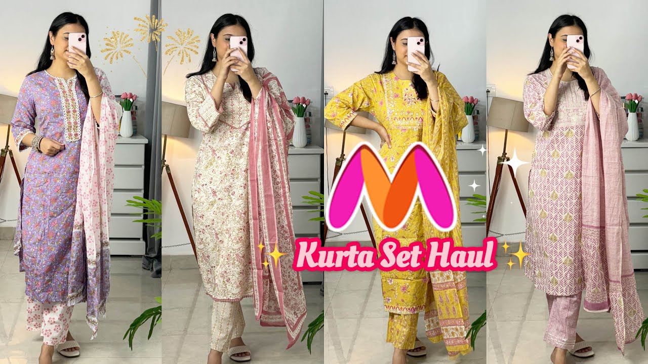 Myntra Kurta Set Haul | Kurta Set Haul | Myntra Haul | Affordable Kurta ...