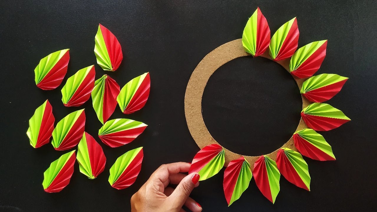 Beautiful Wall Hanging Craft Using Color Papers - Paper Craft For Home ...