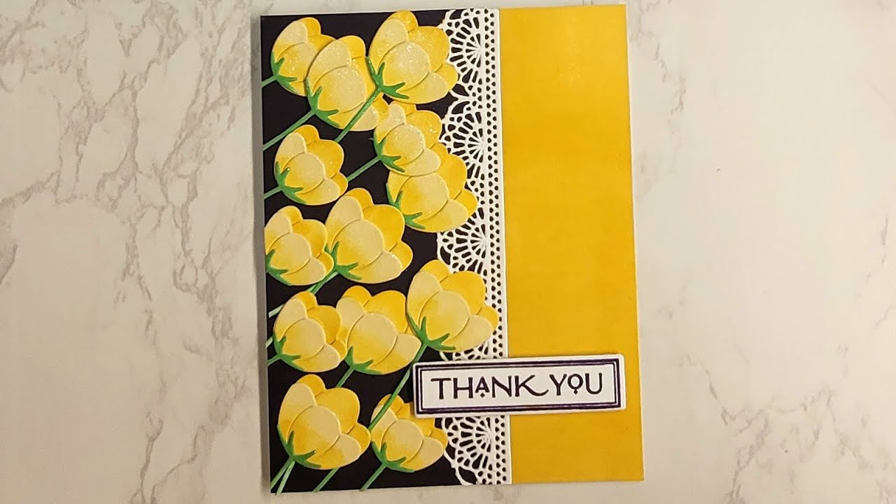 Thank You Card featuring Simon Says Stamp Beautiful Buttercup - YouTube