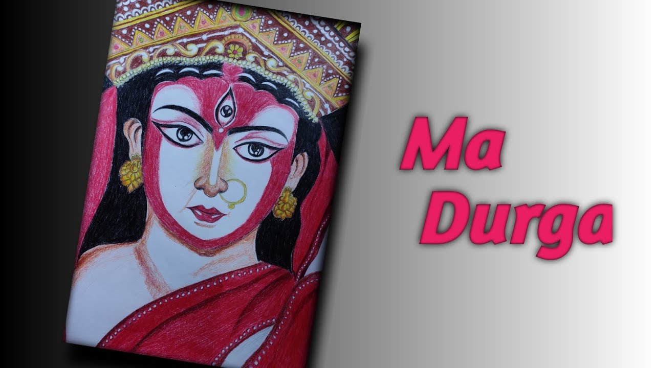 Ma Durga Colour Drawing. Durga Drawing Stap by Stap. - YouTube