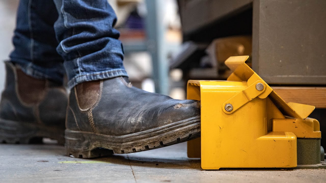 Adam Savage's One Day Builds: Foot Switch-Powered Shop Tools! - YouTube