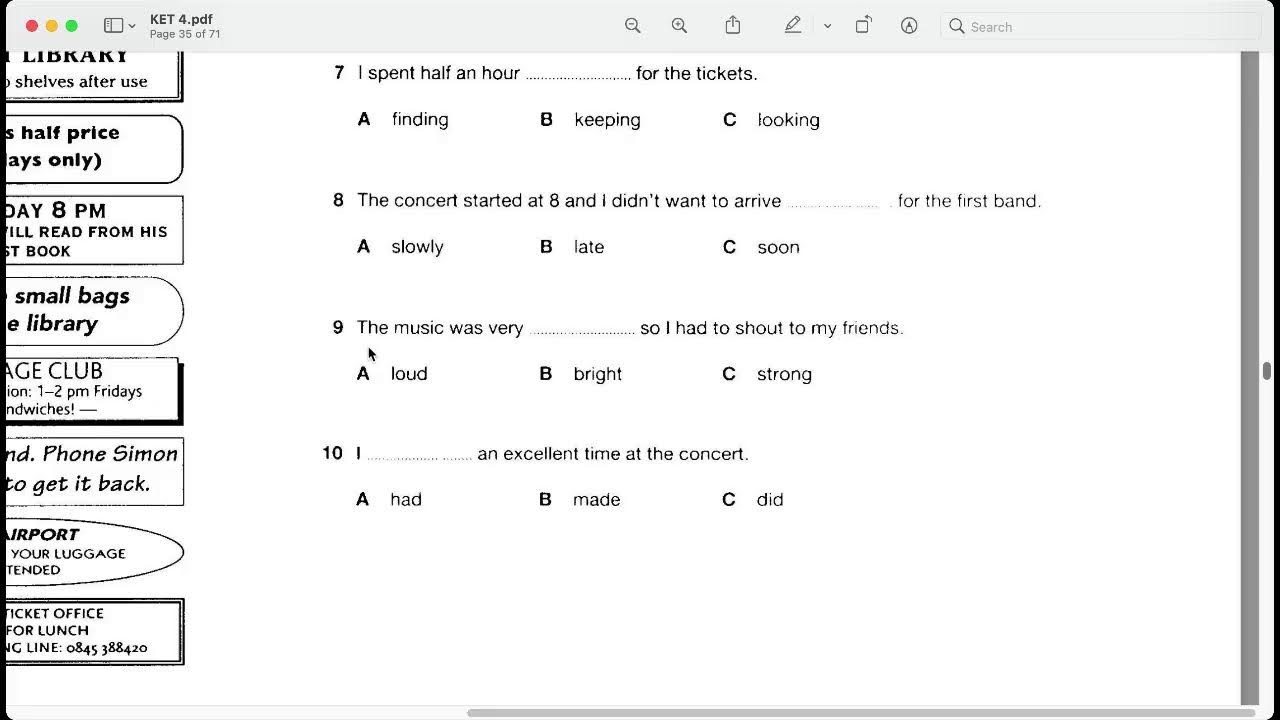 LIVE - KET 4 - Reading and Writing - Part 2 & 3 - YouTube