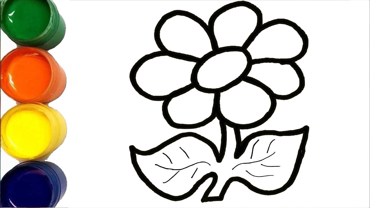 Как нарисовать Ромашку | How to draw Flower | Bolalar uchun Gul rasm ...
