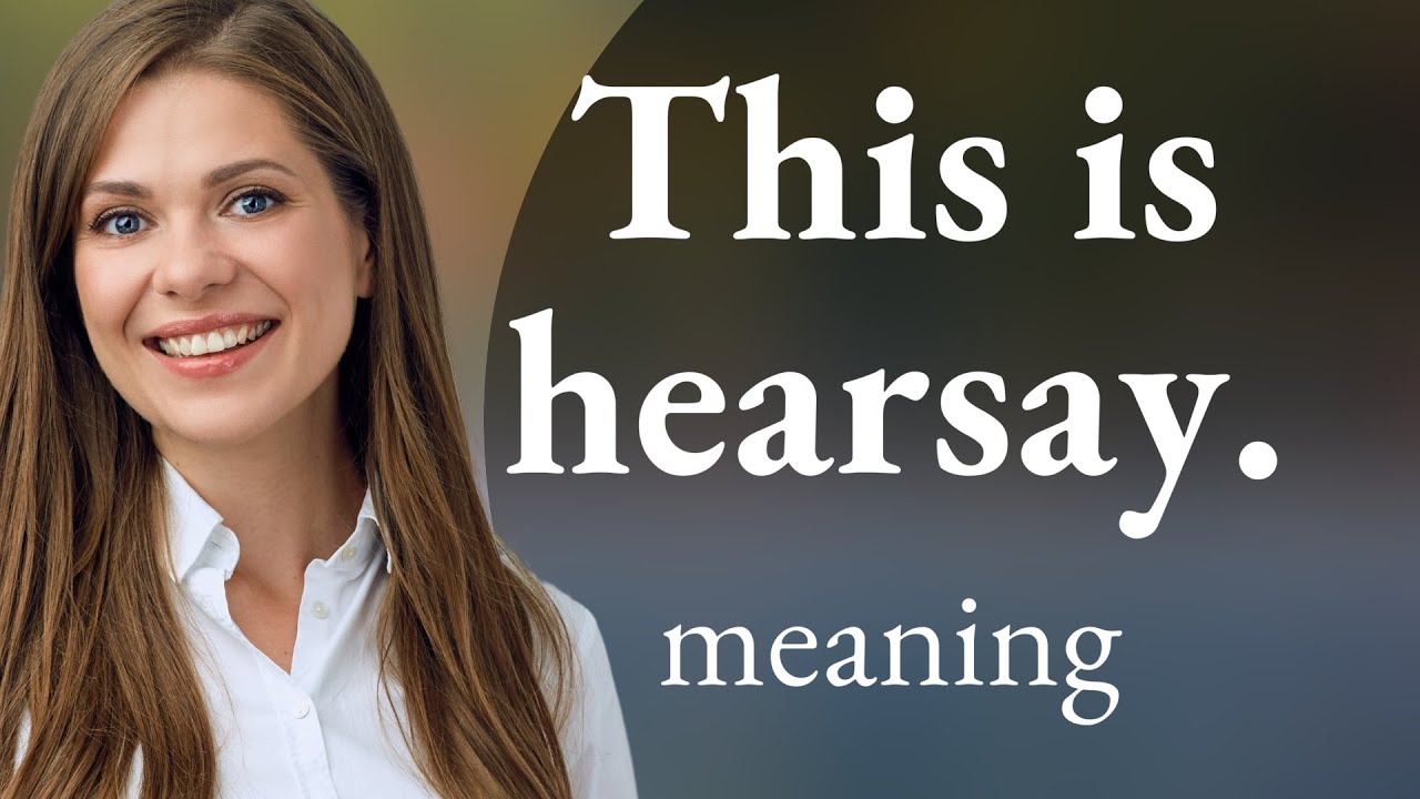 Understanding "This is Hearsay": A Guide for English Learners - YouTube