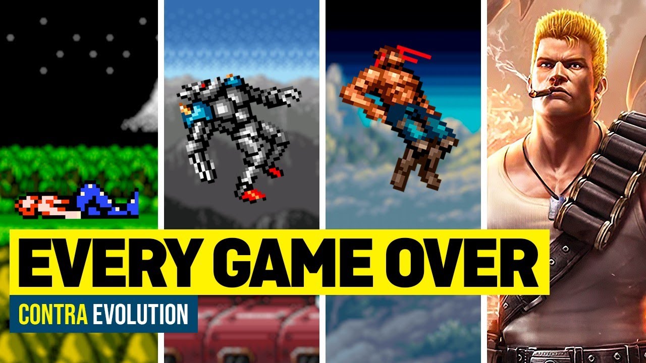 The Evolution of Game Over in Contra Games (All Versions) - YouTube