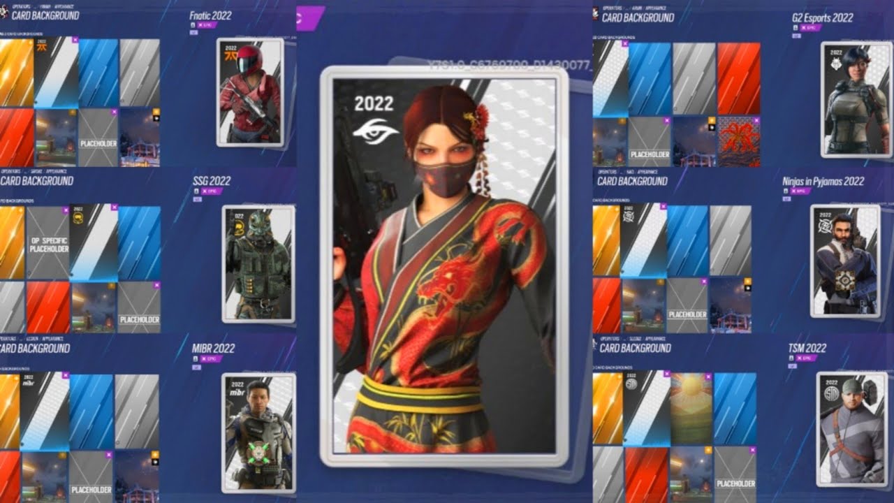 NEW Esports Teams Playercard Backgrounds In Demon Veil! (R6 Share ...