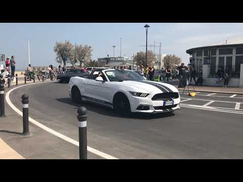 American cars parade in Rimmini, East Italian riviera