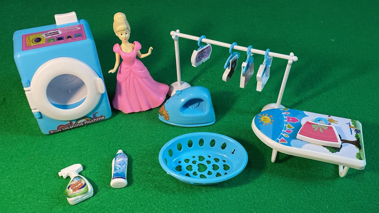 ASMR ~ Unboxing Mainan Mesin Cuci Laundry Disney Princess Toy - YouTube