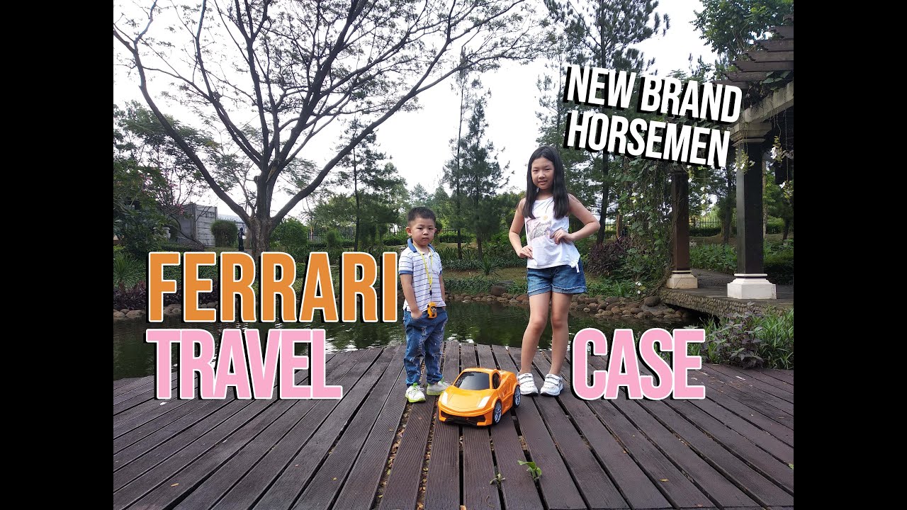 [ HM1005 ] Koper Anak Ferrari Remote Control Travel Trolly Troli Tas ...