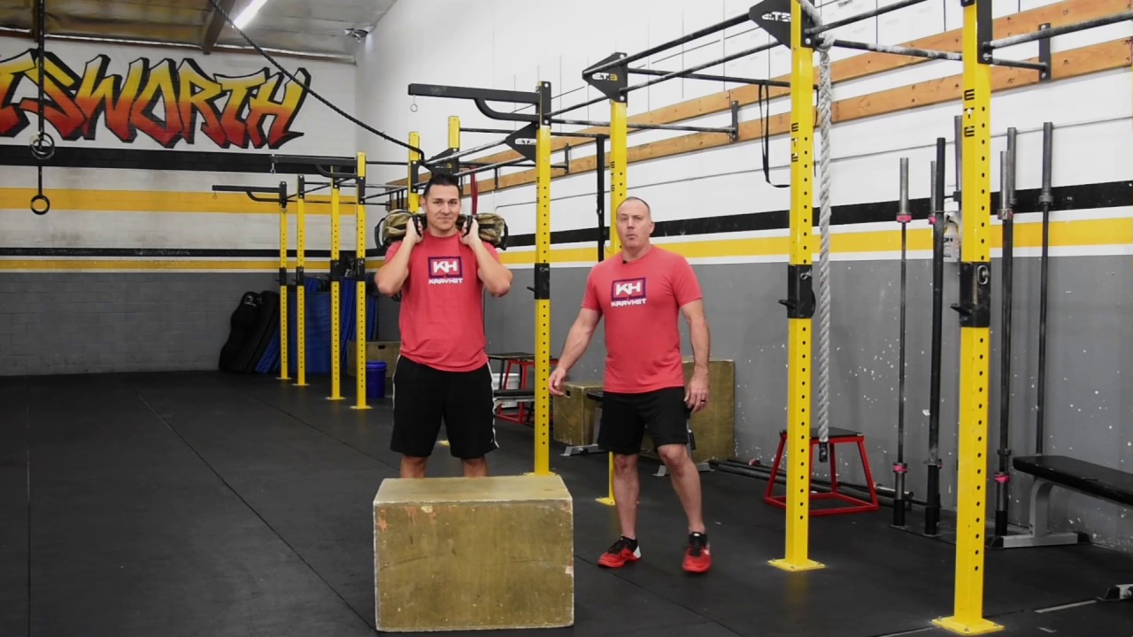 How-To: Box Step-up with Sandbag – KravHIIT.fit - YouTube