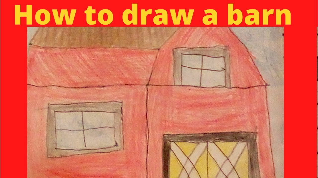 How to draw a barn (Easy & quick) - YouTube